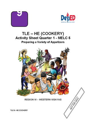 HE Cookery 9 Q1 LAS4 Final - 9 TLE – HE (Cookery) Activity Sheet ...
