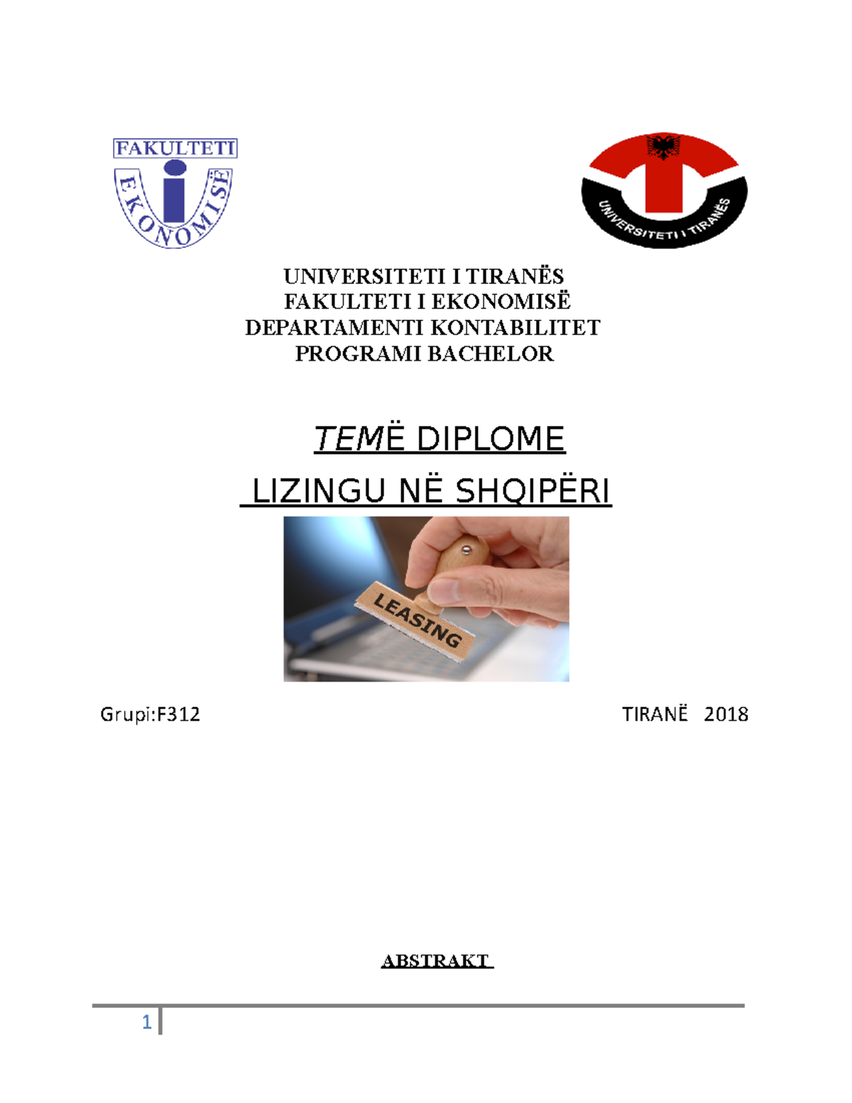 Teme diplome Ekonomik per studentet - UNIVERSITETI I TIRANËS FAKULTETI I EKONOMISË DEPARTAMENTI ...