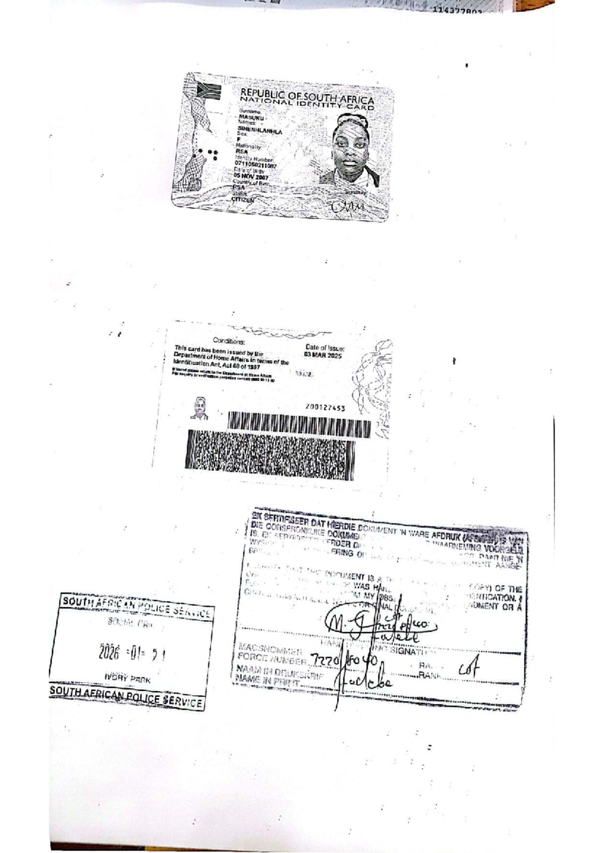 Sine ID Certificate - RSA Citizen Details and Verification - Studocu