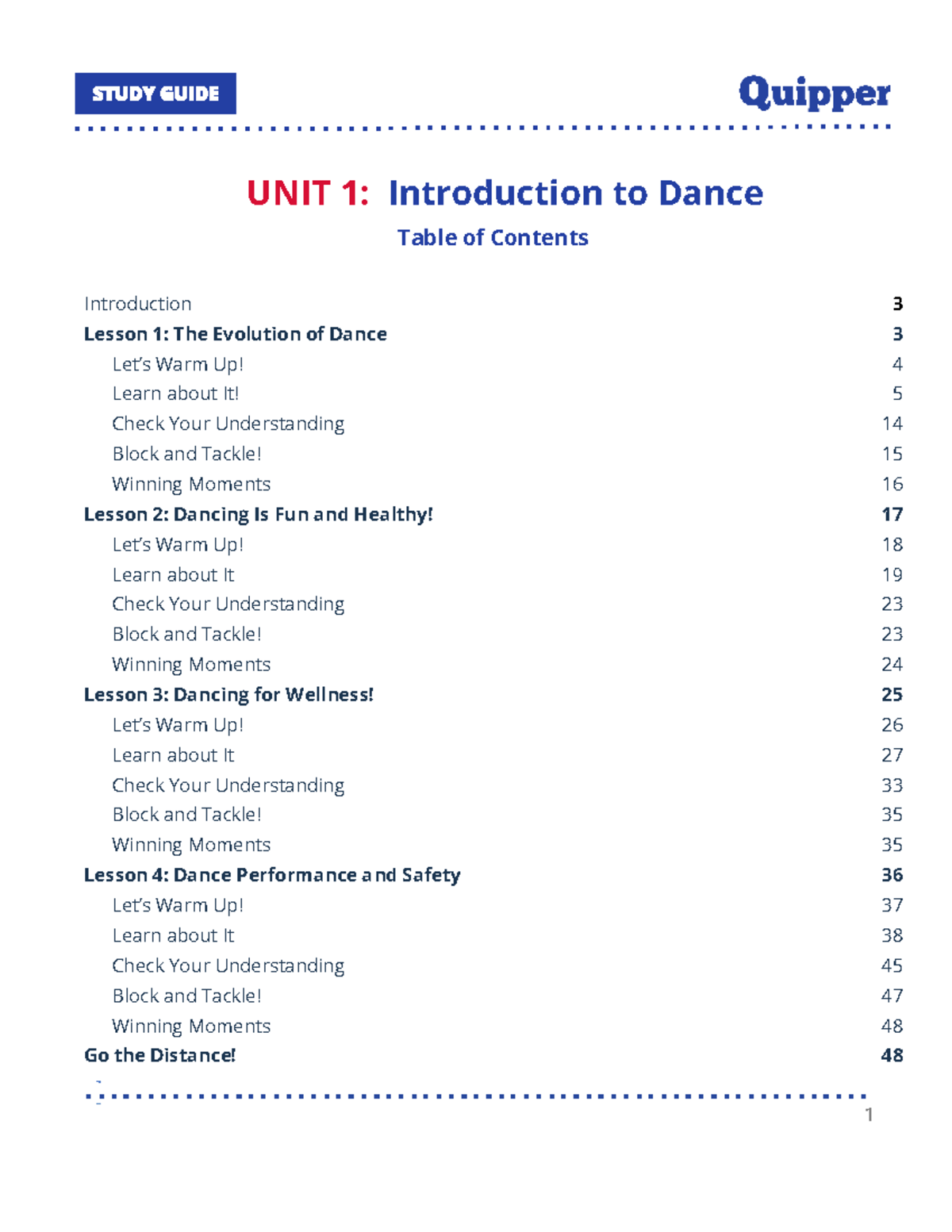 Unit 1: Introduction to Dance - Exploring History, Health, and ...