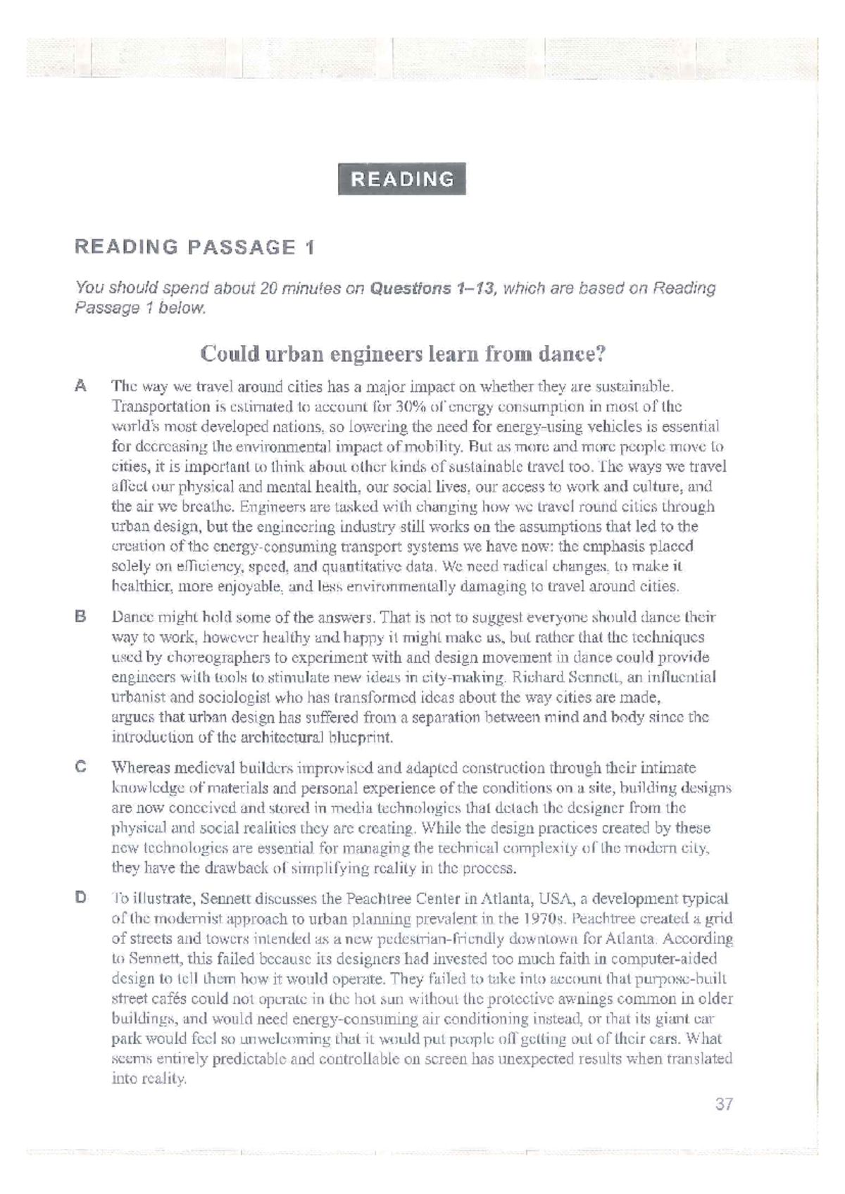TEST 2- Reaidng CAM 15-merged - I I Reading Questions 8— Complete the ...