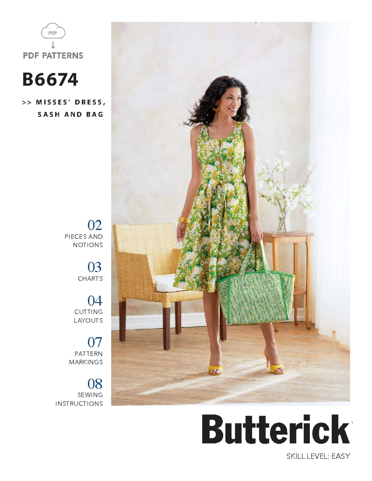 B6674 Dress and Sash Sewing Instructions and Cutting Layouts - Studocu