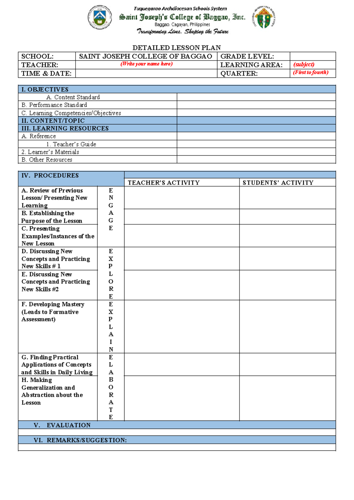 Science Detailed Lesson Plan (DLP) for Grade 4 - Saint Joseph College ...