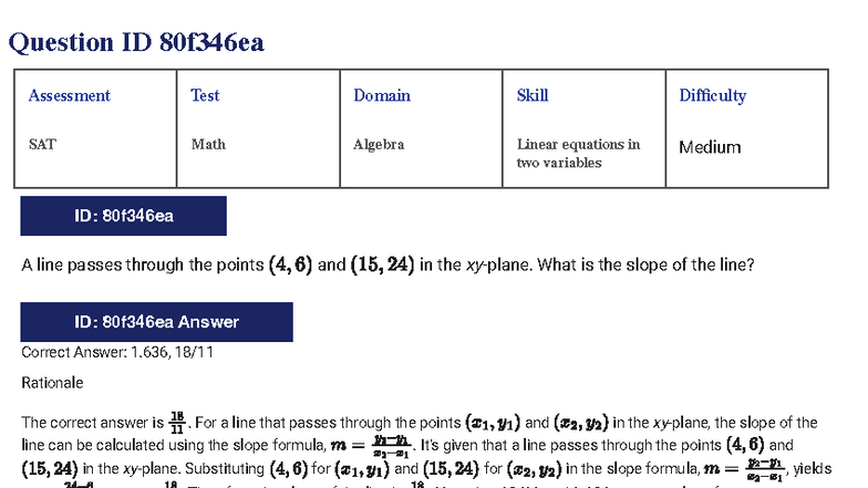 My Practice - Question Bank - Results - SAT Math Assessment Test - Studocu