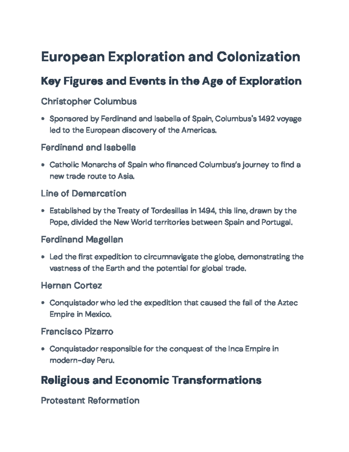European Exploration and Colonization: Key Events and Figures ...