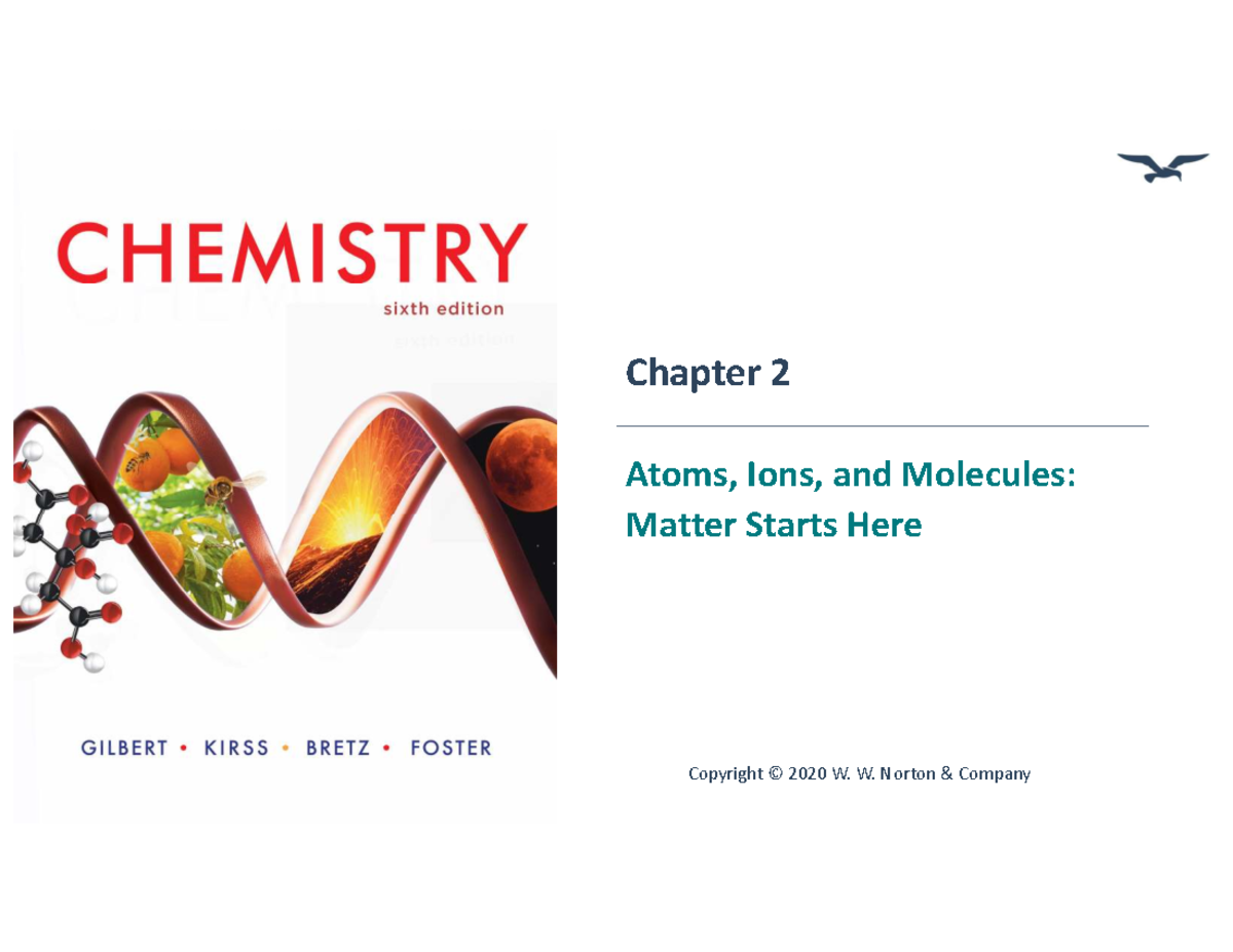 Chapter 2: Atoms, Ions, and Molecules - Key Concepts and Summary - Studocu