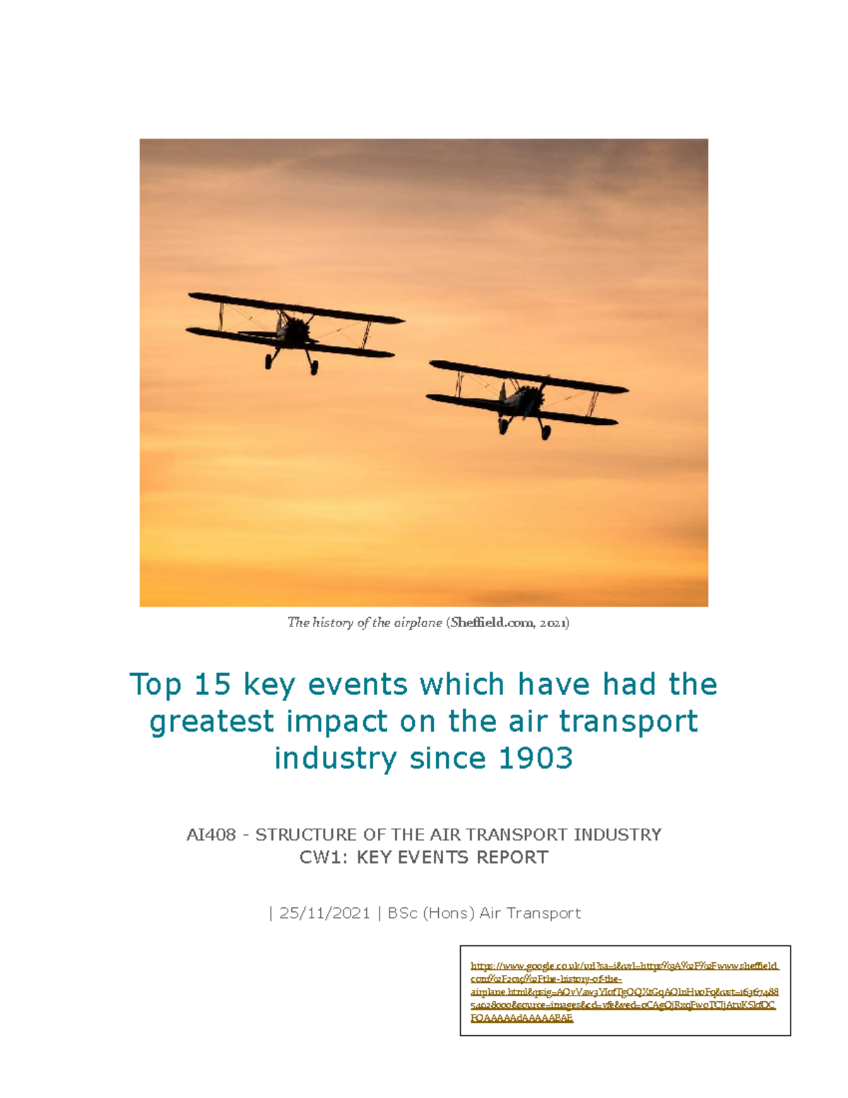 Top 15 key Historic aviation events - Top 15 key events which have had ...