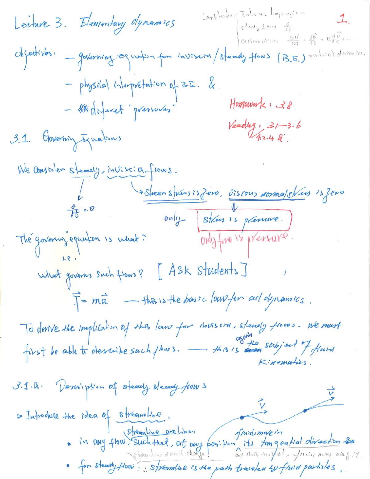 Week 3 Lecture Notes - Elementary Fluid Dynamics (Fluid Dynamics 101 ...
