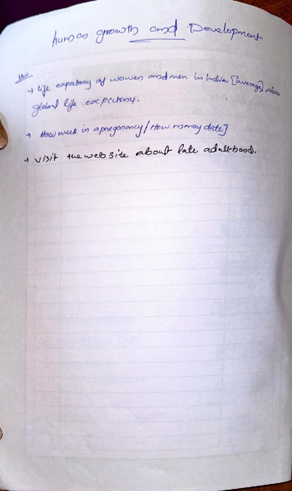 Human Growth and Development Study Notes - Studocu