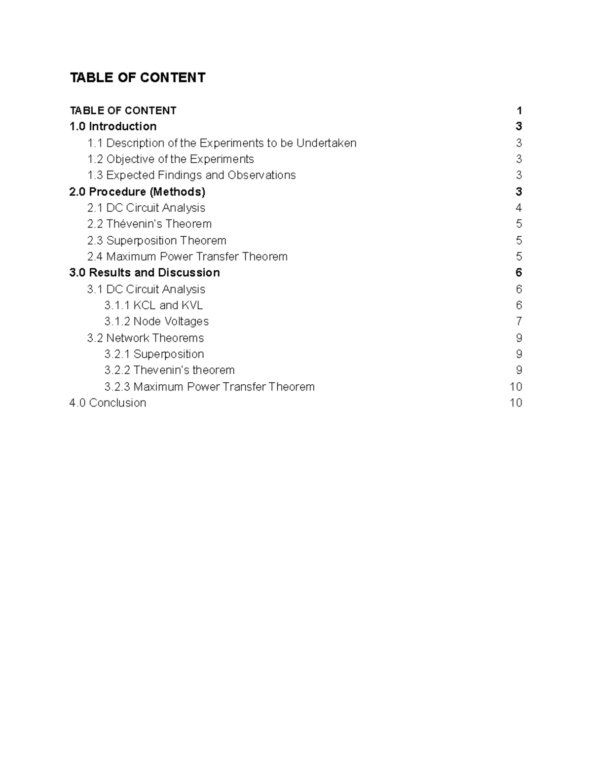 Lab Report on DC Circuit Analysis and Network Theorems - ELEC 273 - Studocu