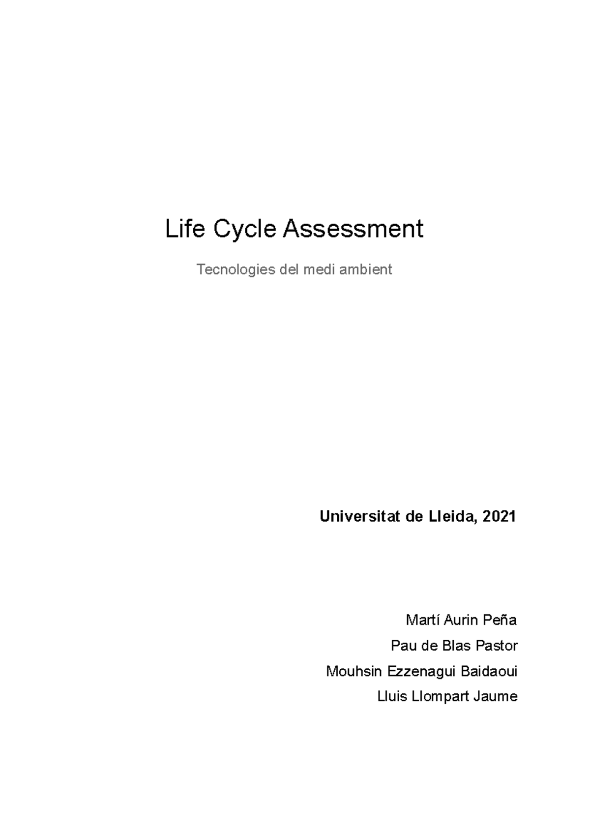 Life Cycle Assessment of Solar Thermal Collectors - LCA Assignment ...