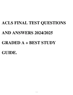 ACLS 2024 Final Test Questions & Answers Study Guide - Studocu