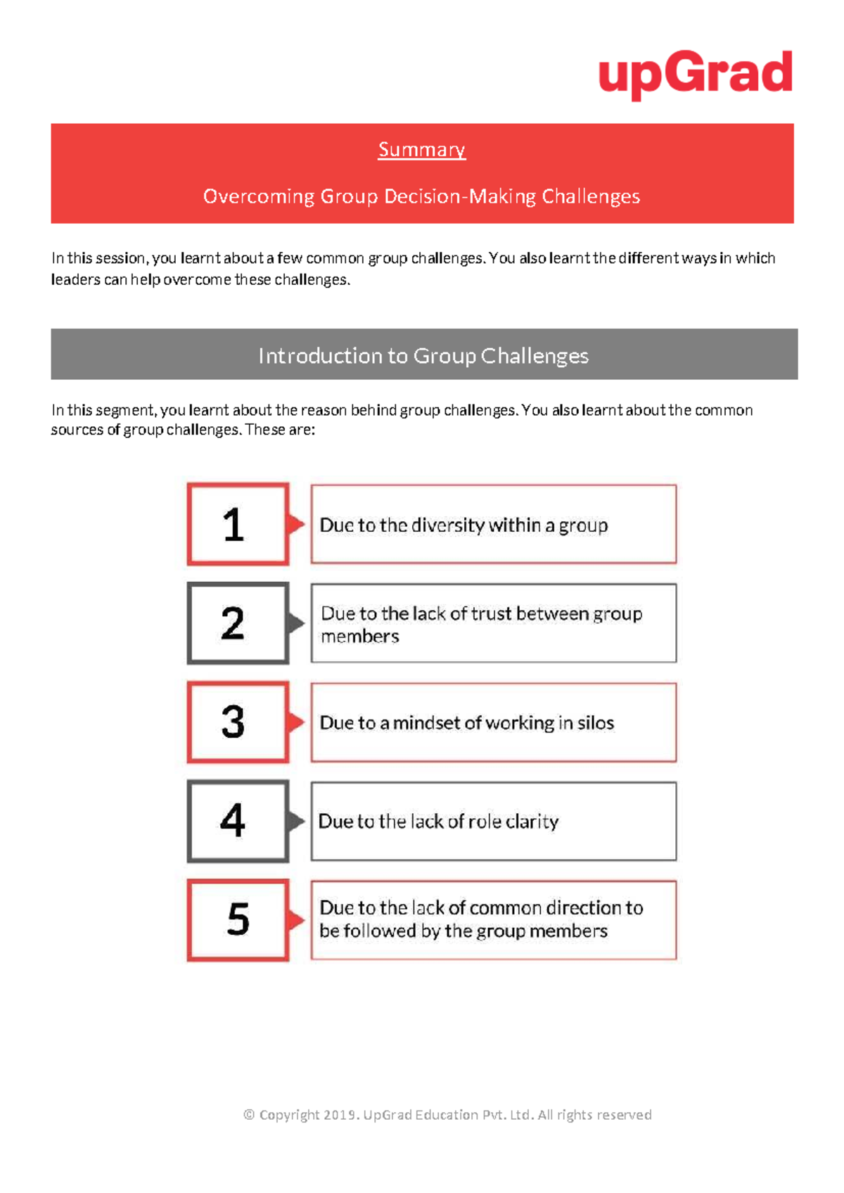 IMT Group Decision-Making Challenges Summary Document - Studocu