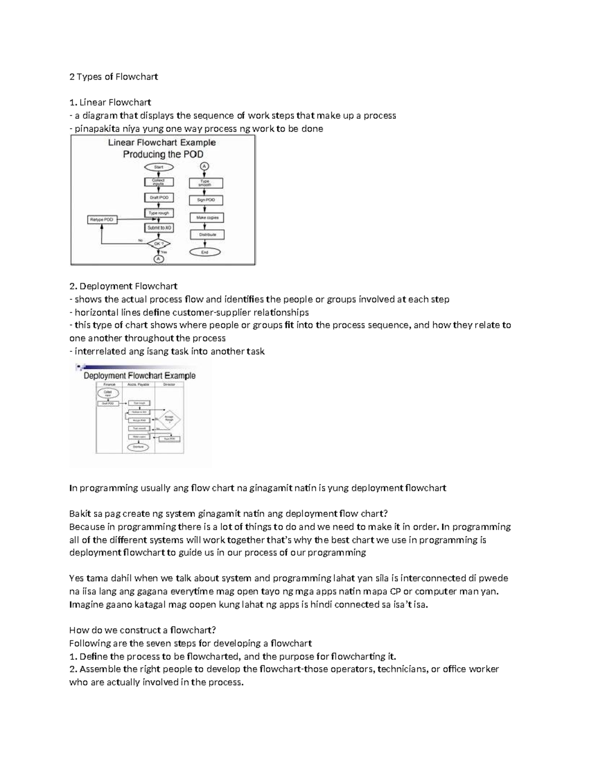 2 Types of Flowchart - 2 Types of Flowchart Linear Flowchart a diagram ...