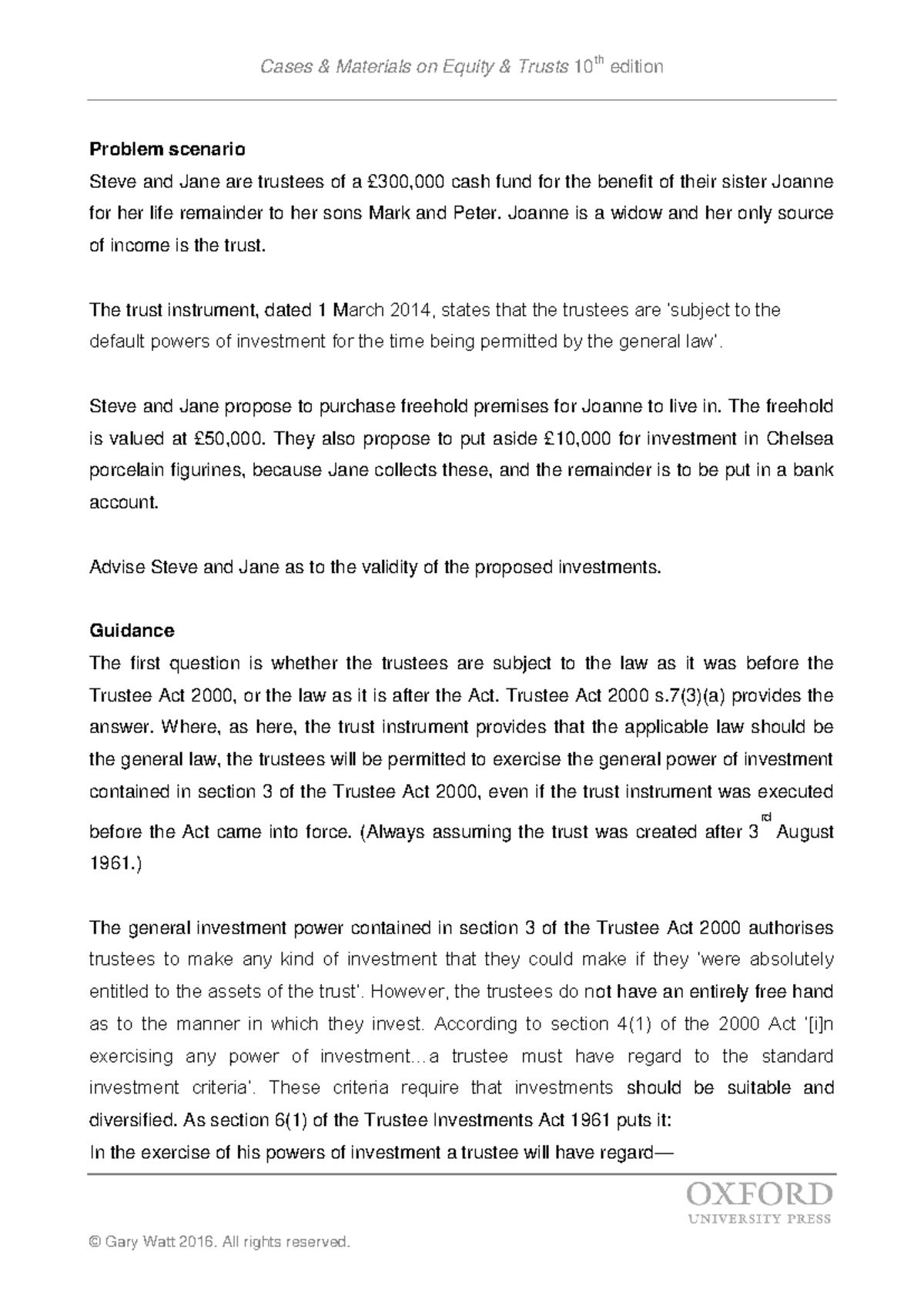 ch12. Equity & Trusts Question and Answer(Q&A). [Book- Todd and Watt's ...