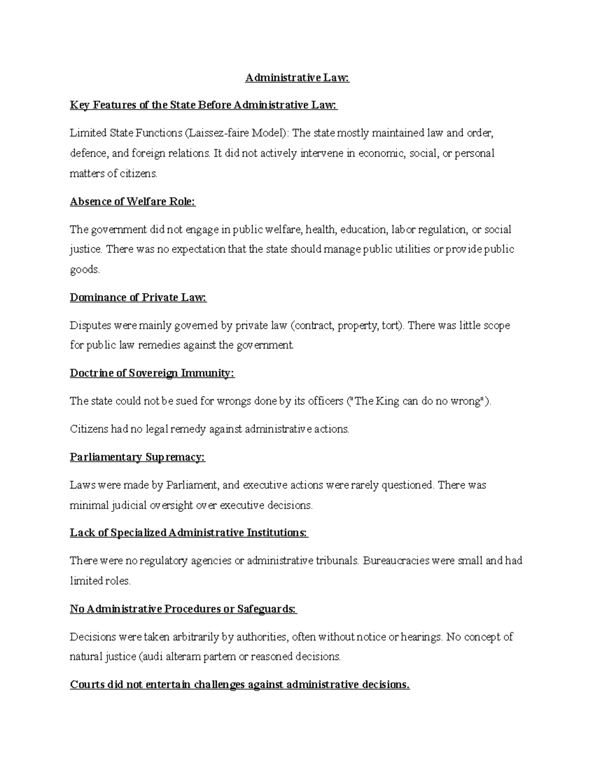 Administrative Law: Key Features and Scope Overview - Studocu
