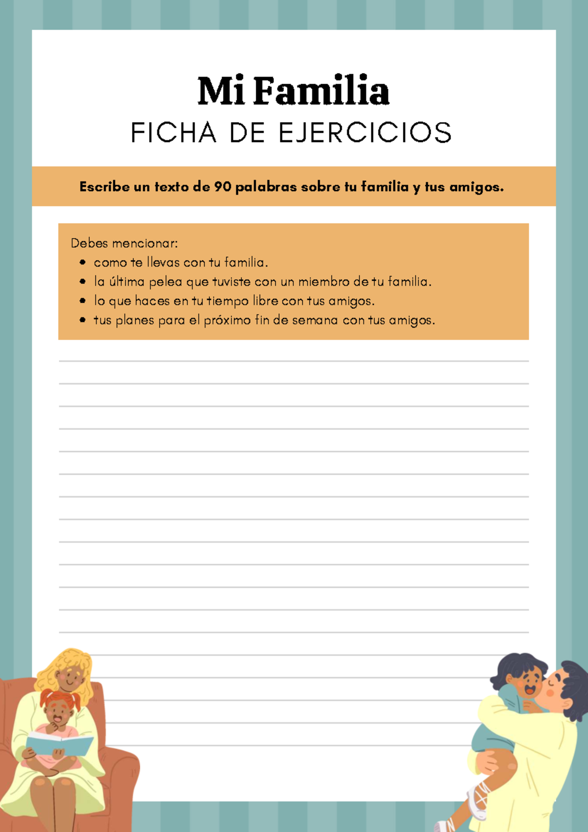 La familia writing copia - Spanish ab initio SL - Mi Familia FICHA DE ...