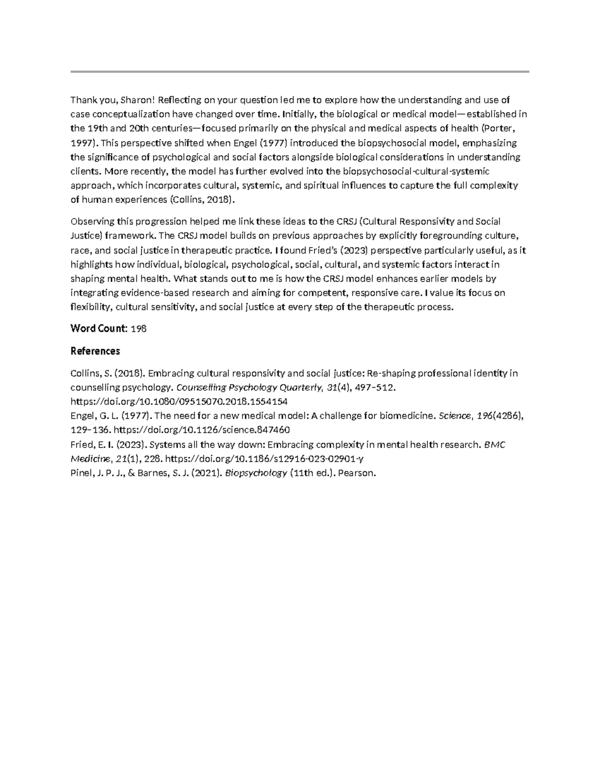 DQ2 - Exploring the Evolution of Case Conceptualization and CRSJ - Studocu