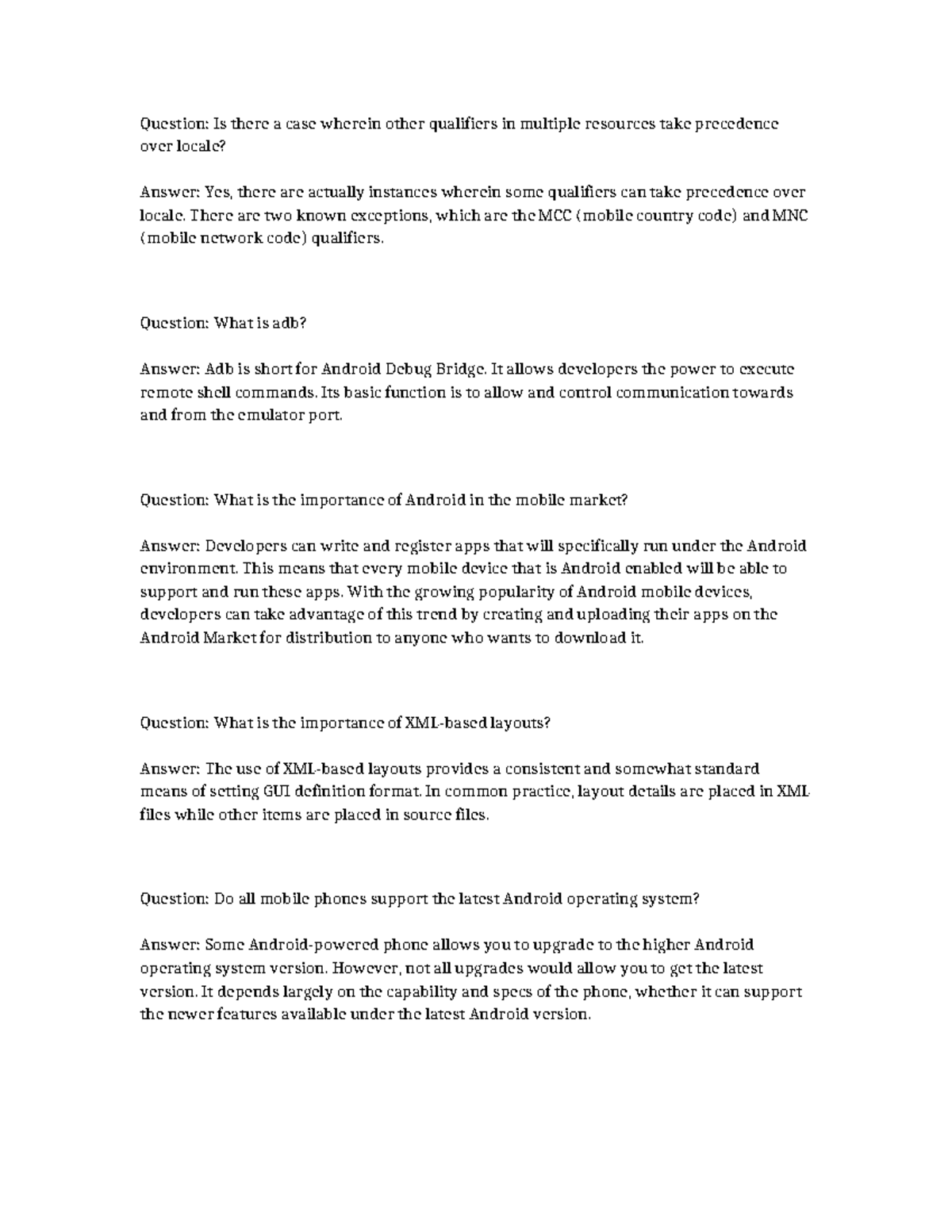Android Debugging & App Development Notes: GFA 101 - Studocu