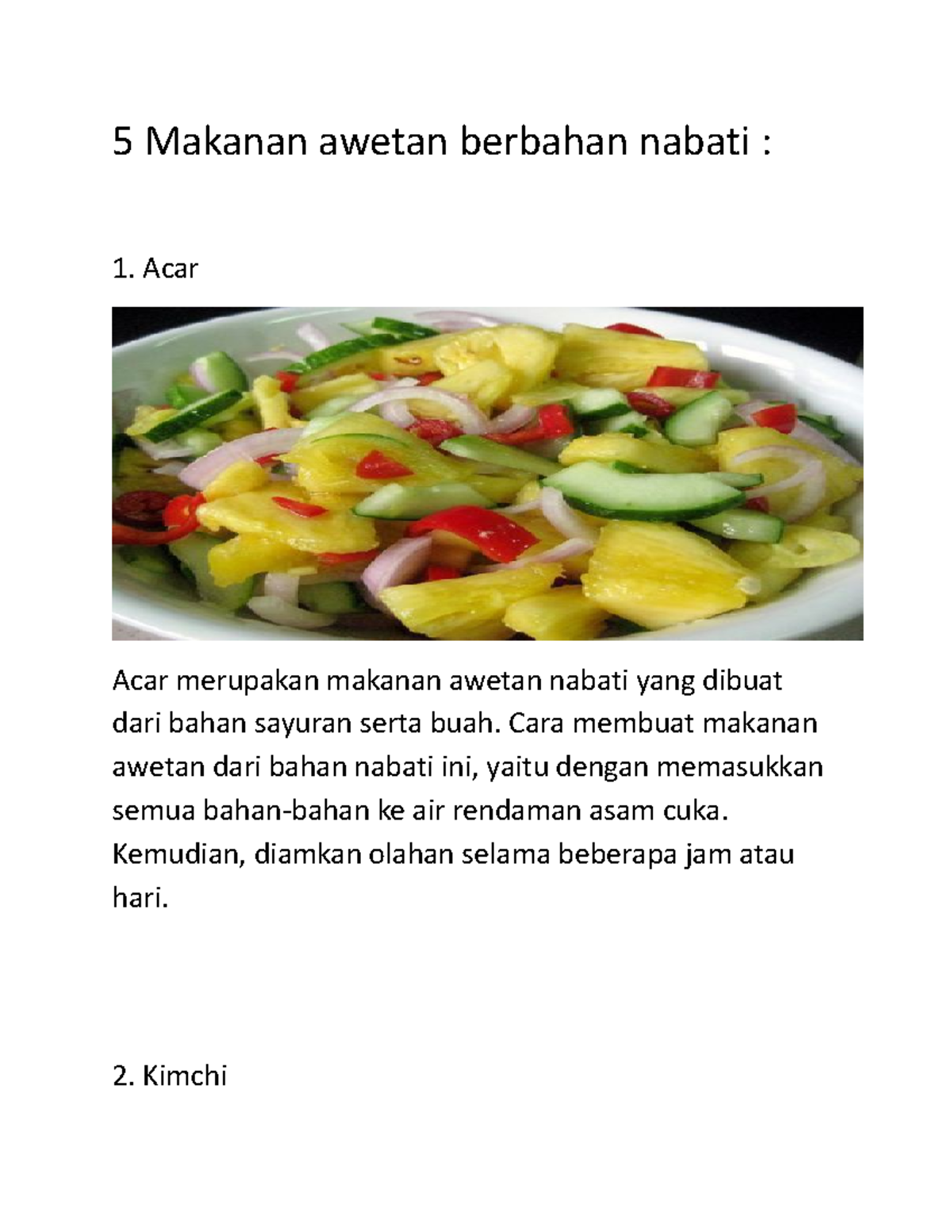 Makanan Awetan Nabati: Panduan Lengkap dan Resep Praktis - Studocu