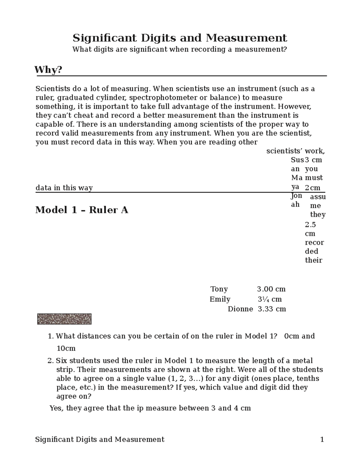 Significant Digits and Measurement: A Guide for Basic Chemistry - Studocu