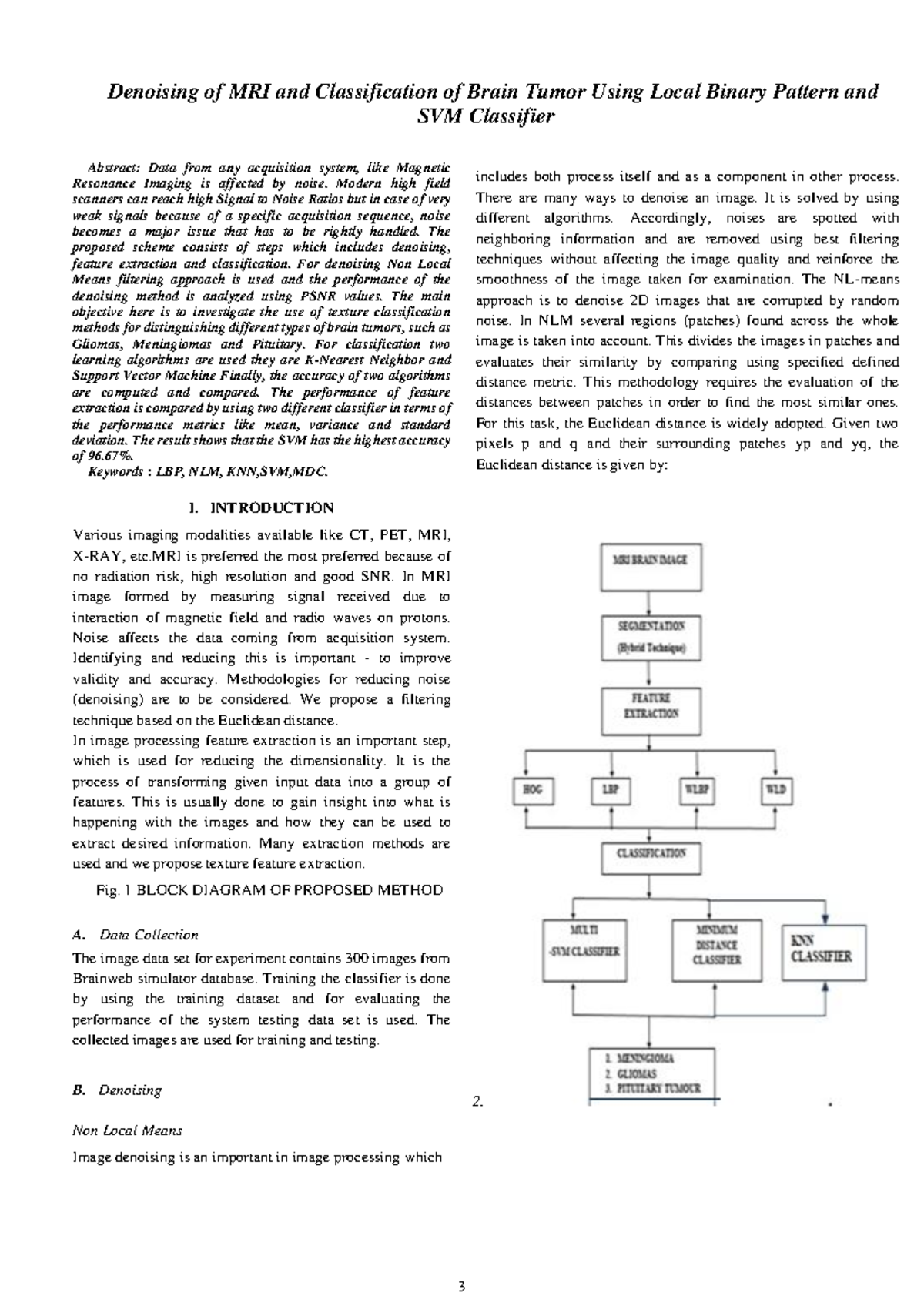 Denoising MRI & Brain Tumor Classification via LBP & SVM Techniques - Studocu