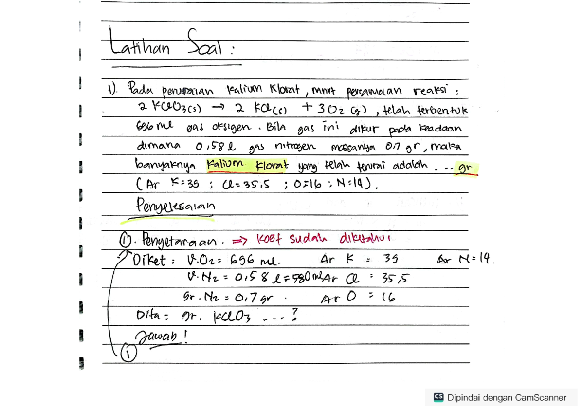 Latihan Soal Kadar Zat - NWKHVIW: Reaksi Kalium Klorat dan Empiris ...