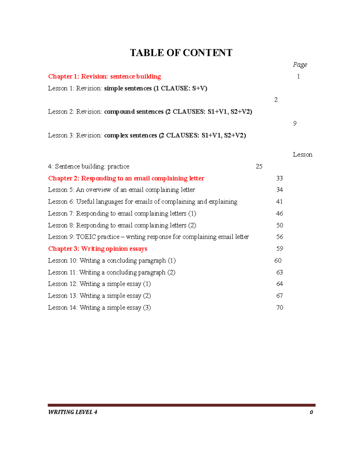 Textbook Writing Level 4 - SEND SS - Sep 2021: Lessons on Sentence ...