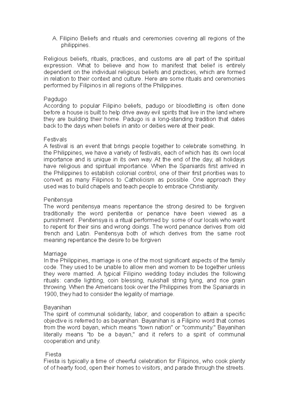 Filipino Beliefs, Rituals & Ceremonies: A Cultural Overview of the PH ...