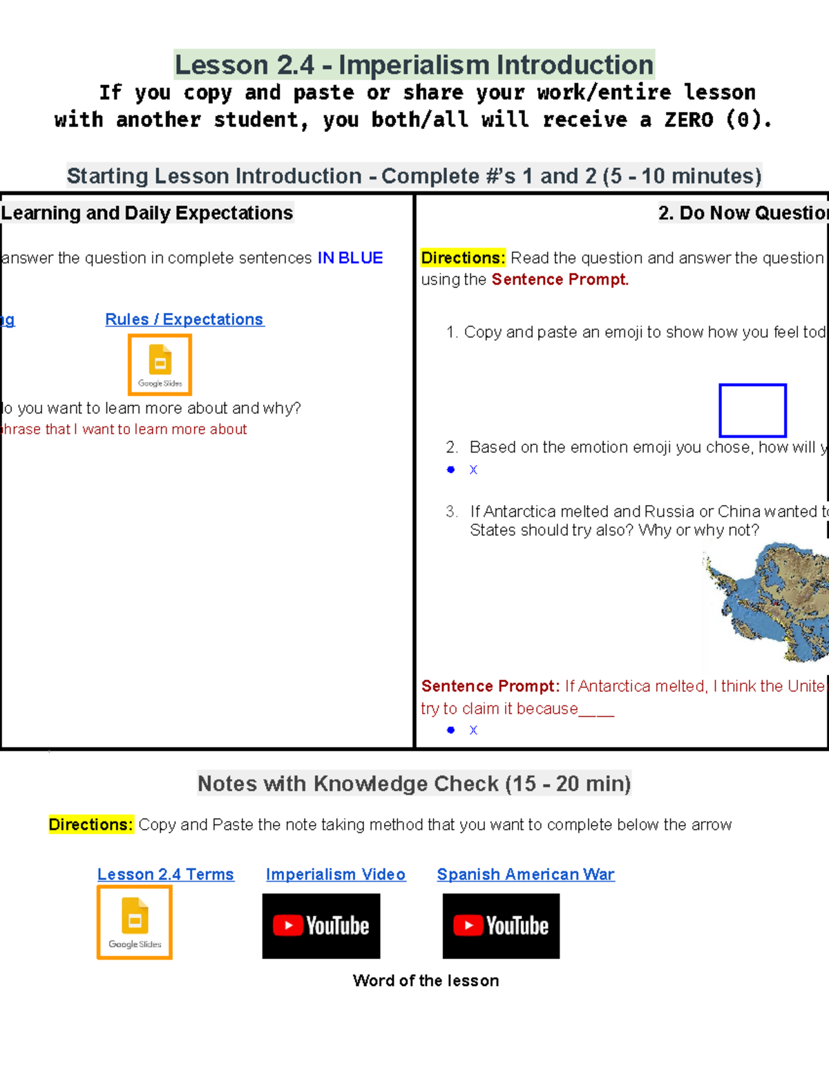 Lesson 2.4 - Imperialism Introduction - Lesson 2 - Imperialism ...