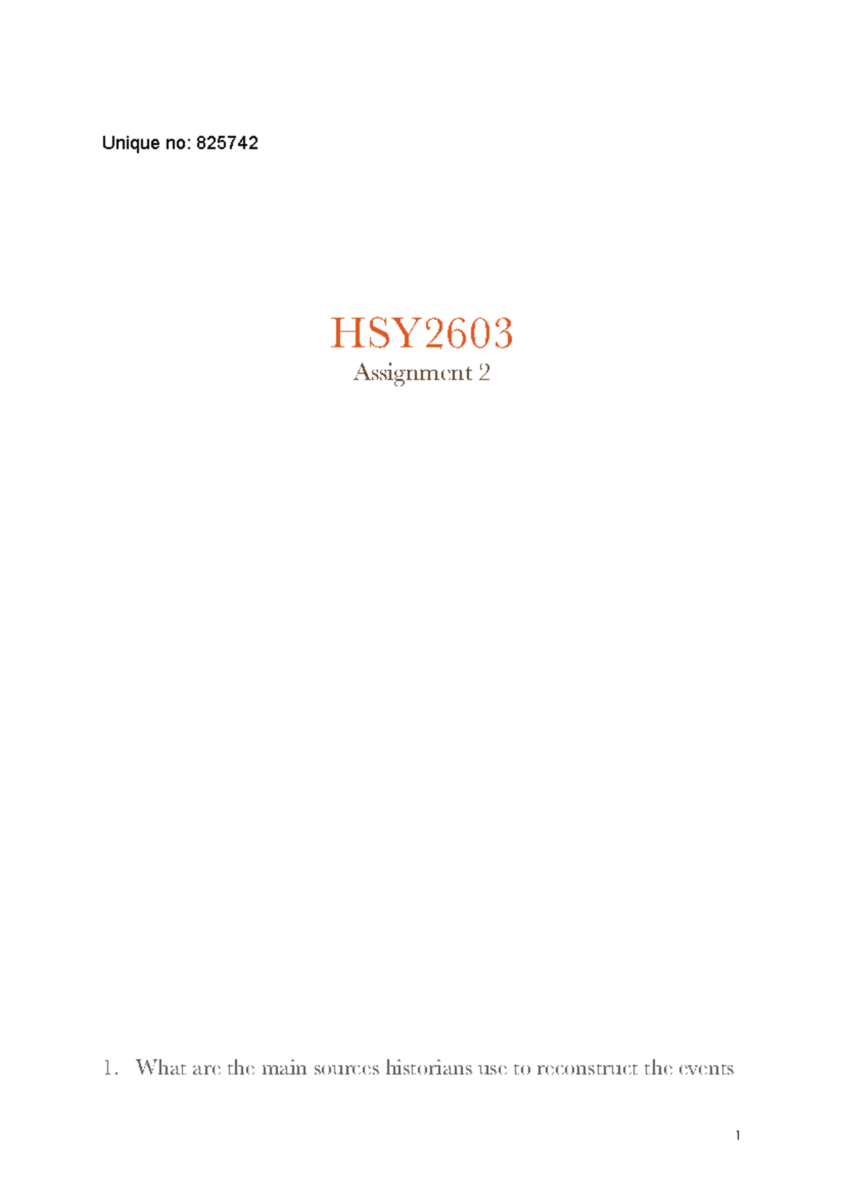 HSY2603 - Assignment 2: The Role of Amabutho & Land Myths in Zulu History - Studocu