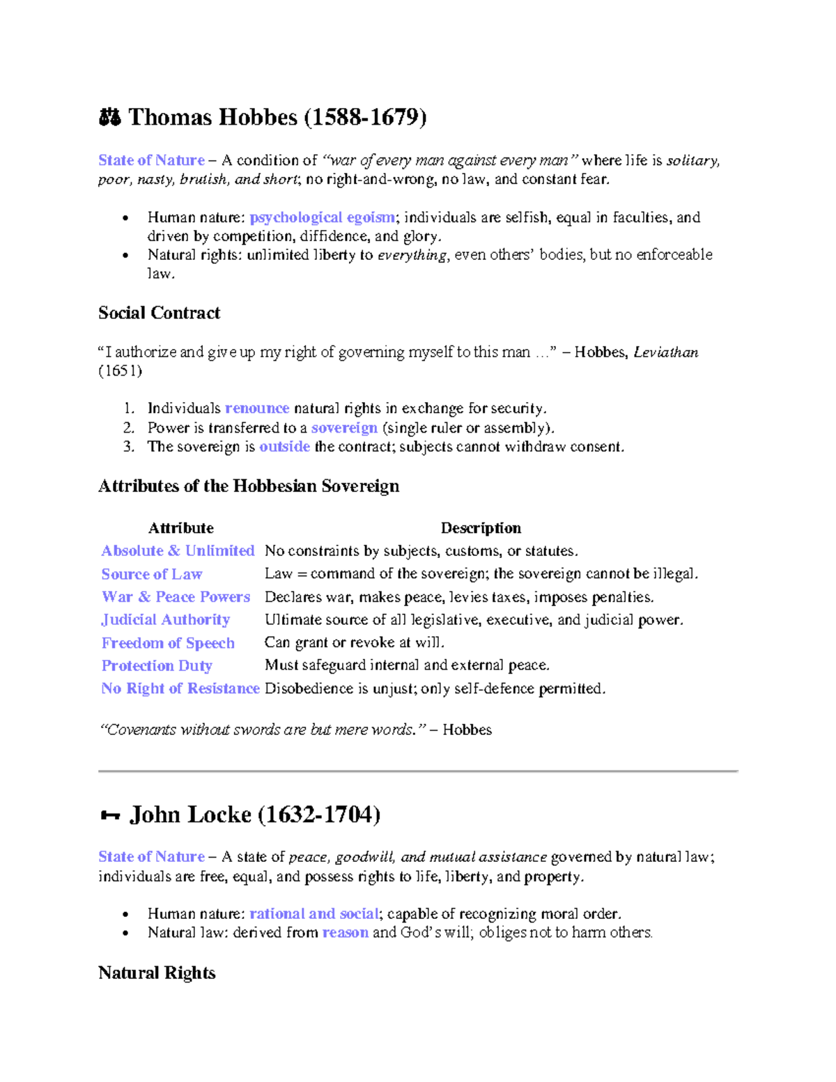 Poli 342: Insights on Critical Thinkers - Hobbes, Locke, Rousseau, Marx ...