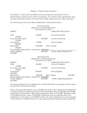 Quiz 1 Partnership Formation and Operation - Quiz 1: Partnership ...