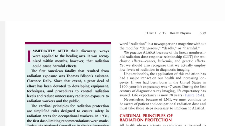 CHAPTER 35 Health Physics: Understanding Radiation Protection ...