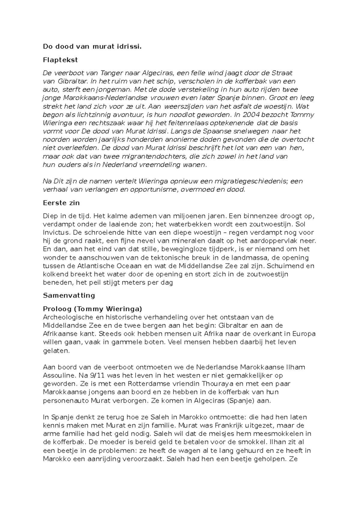 De Dood van Murat Idrissi: Migratie, Noodlot en Identiteitscrisis ...
