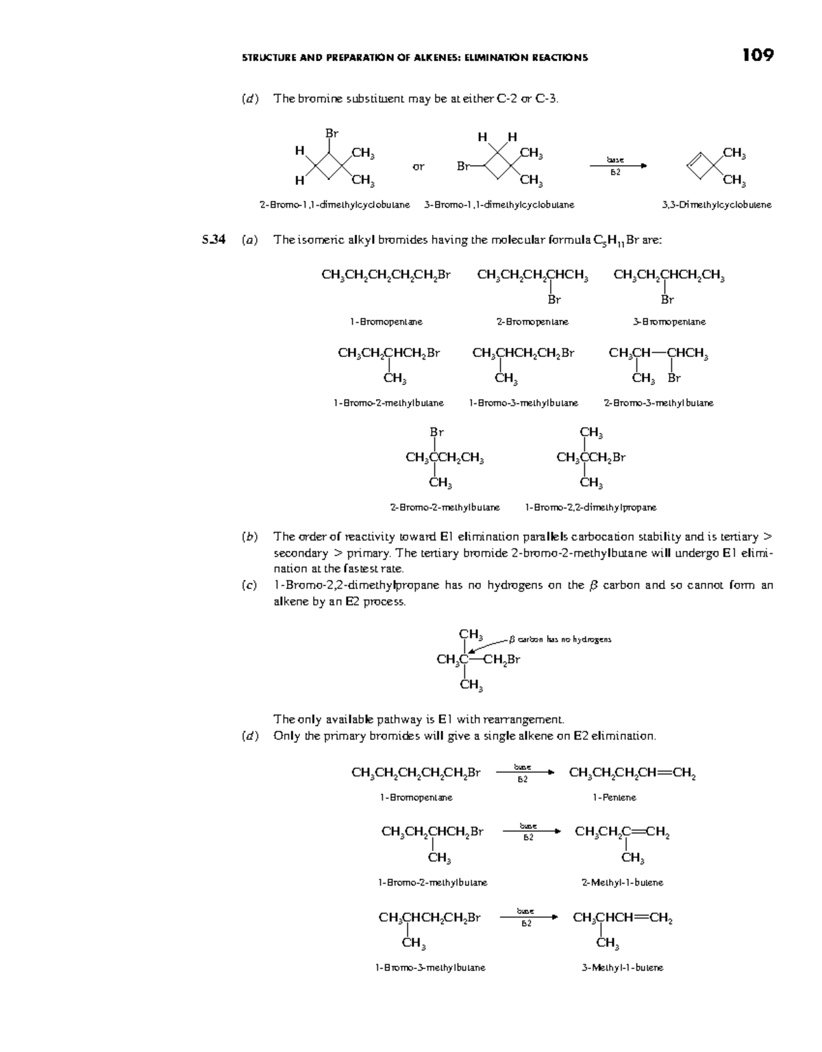 109 Organic Chemistry: Structure & Prep of Alkenes (E1/E2) - Studocu
