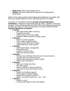 [Solved] What are the major growth and developmental milestones by ...