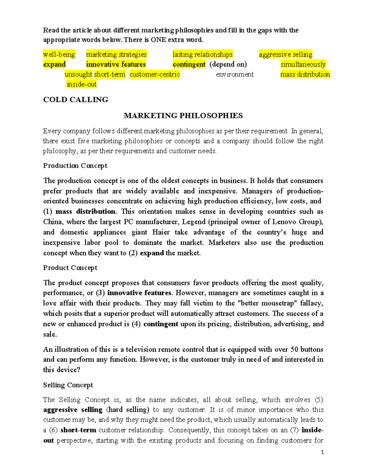 Unit 2: Marketing Philosophies and Concepts Overview - Studocu