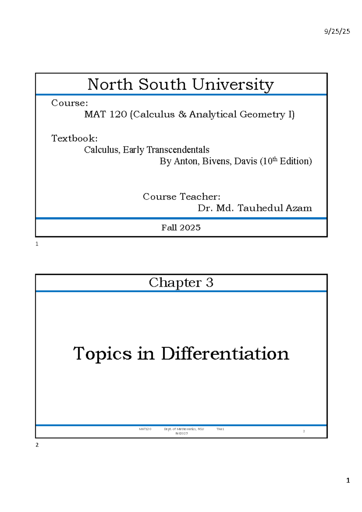 MAT120 Chapter 3: Topics in Differentiation and Implicit ...