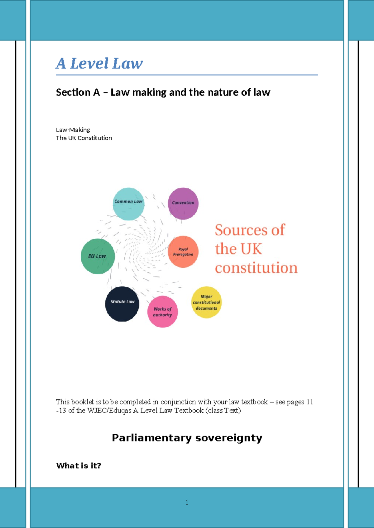 The Constitution 2023 - ABC - A Level Law Section A – Law making and ...