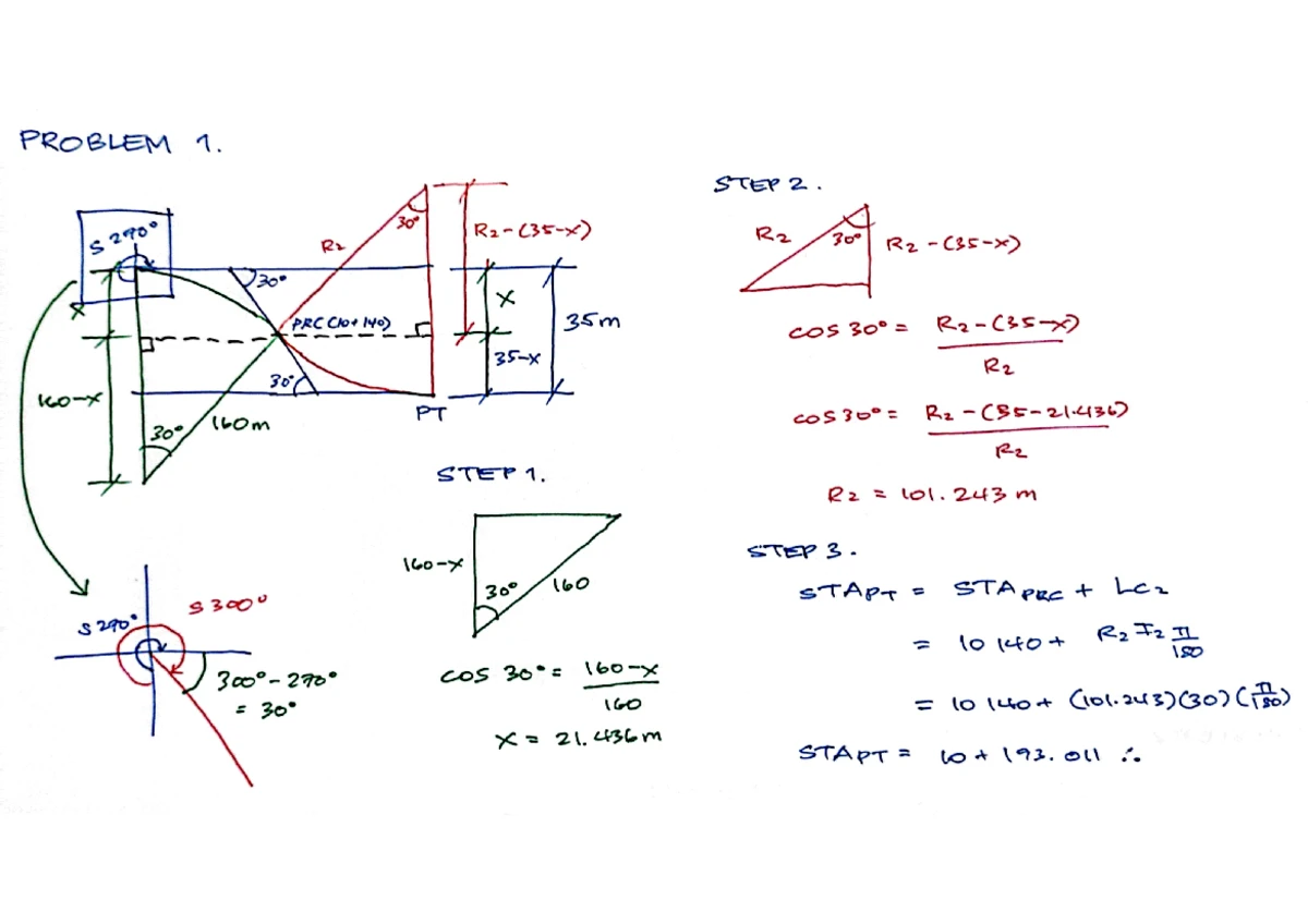 Solutions to Examples on Compound Curves (Course Code: VCETA 3) - Studocu
