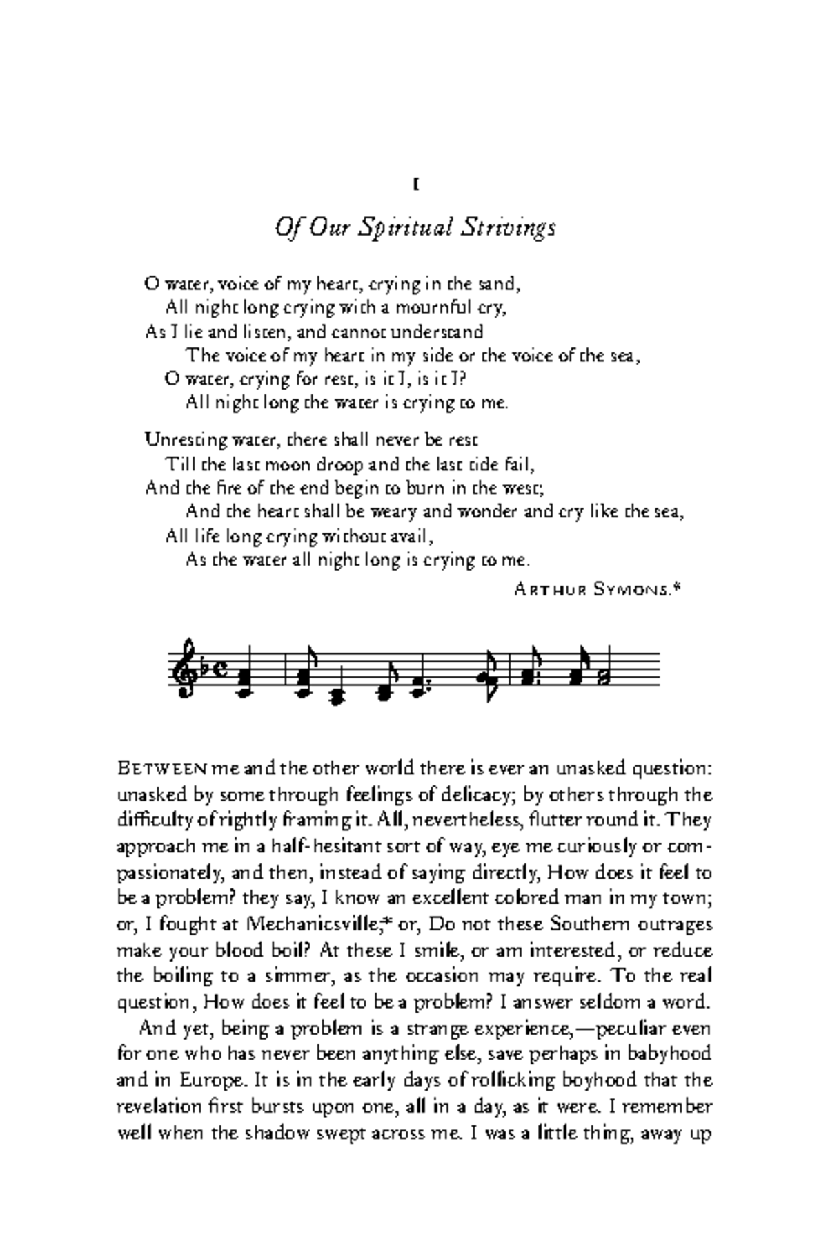 Du Bois 1903: Spiritual Strivings and the Quest for Identity - Studocu