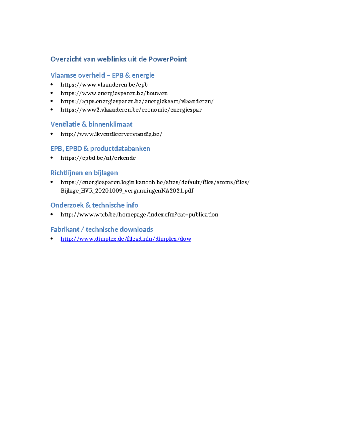 Samenvatting EPB Regelgeving en Ventilatie - Niet voor Veka Examen ...