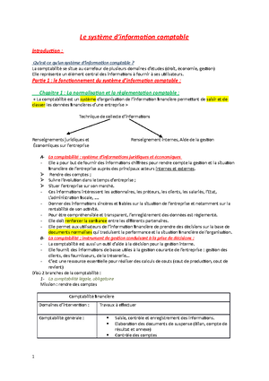 LE SYSTEME COMPTABLE - La comptabilité : définition, fonction et rôles ...