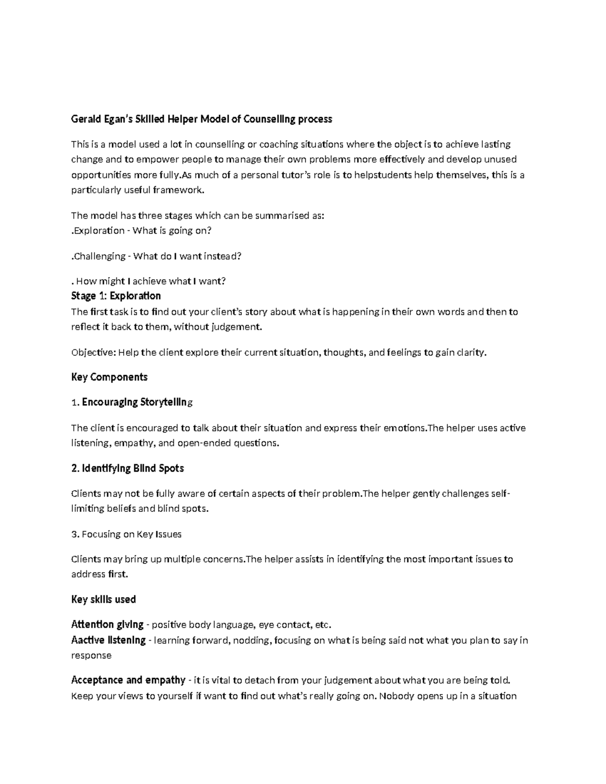 The Counselling-WPS Office - Gerald Egan’s Skilled Helper Model of ...