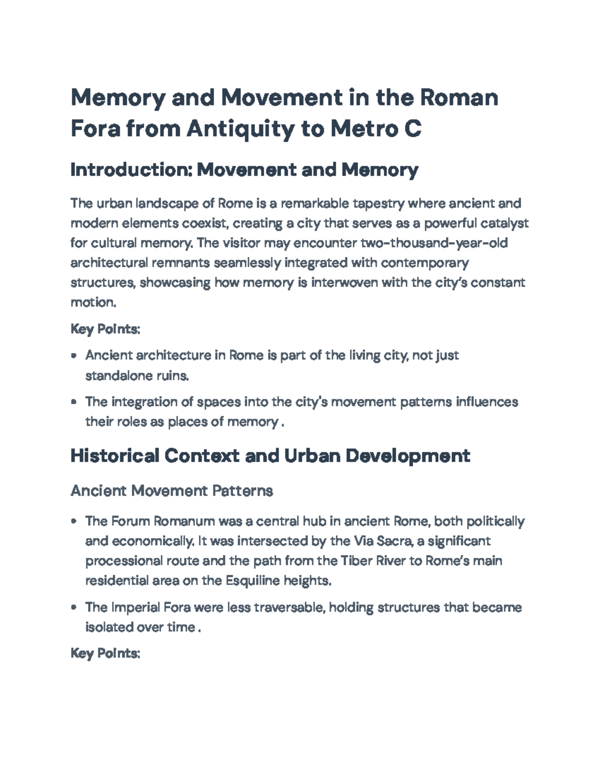 Memory and Movement in the Roman Fora: Ancient Influences Explored ...