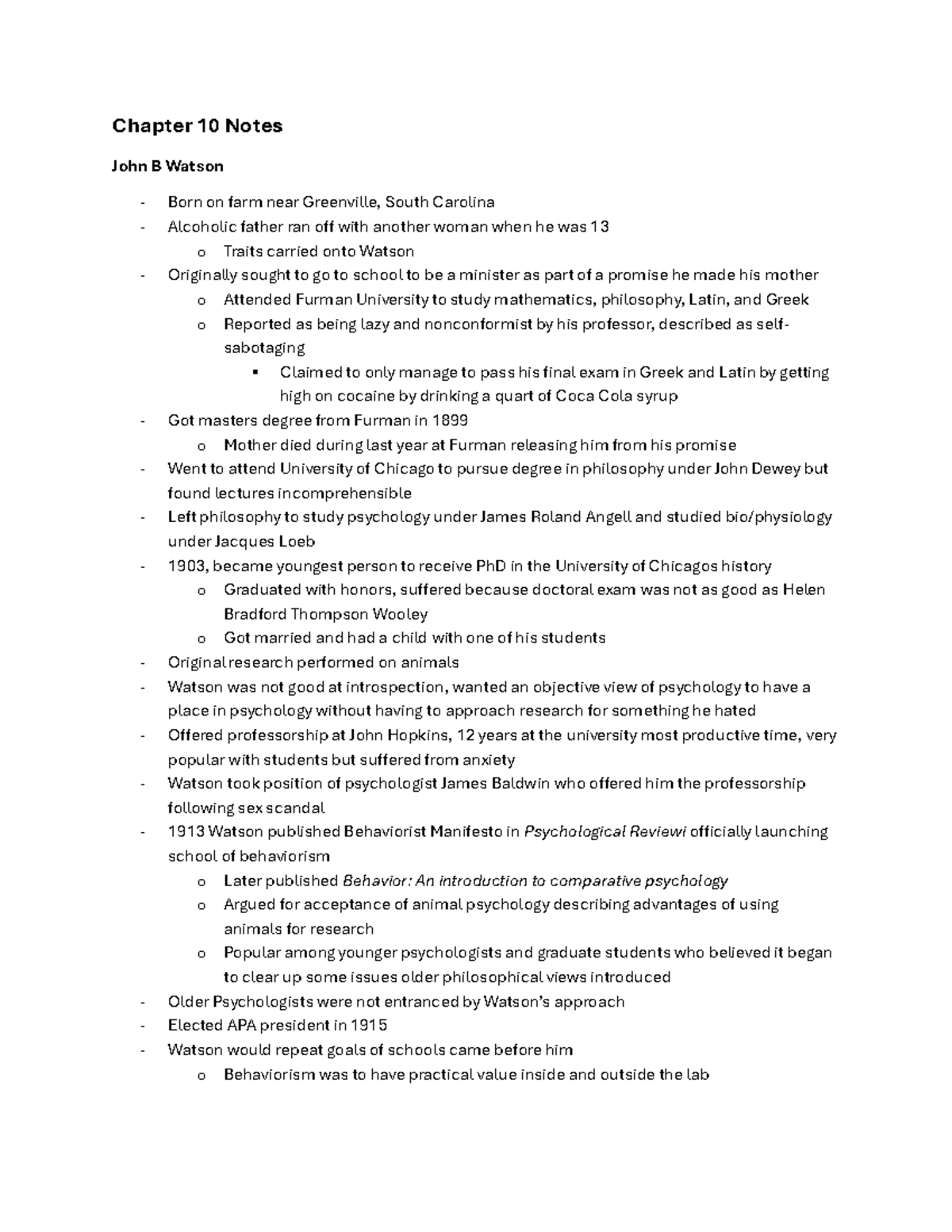 Behaviorism: Life and Work of John B. Watson (Psych 101) - Chapter 10 ...