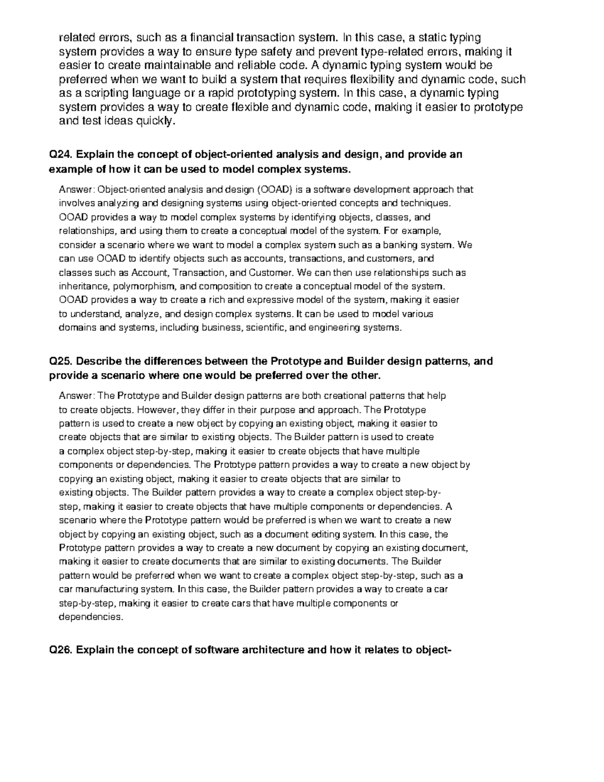 CS101 - Lecture Notes on Software Design Patterns and Architecture ...