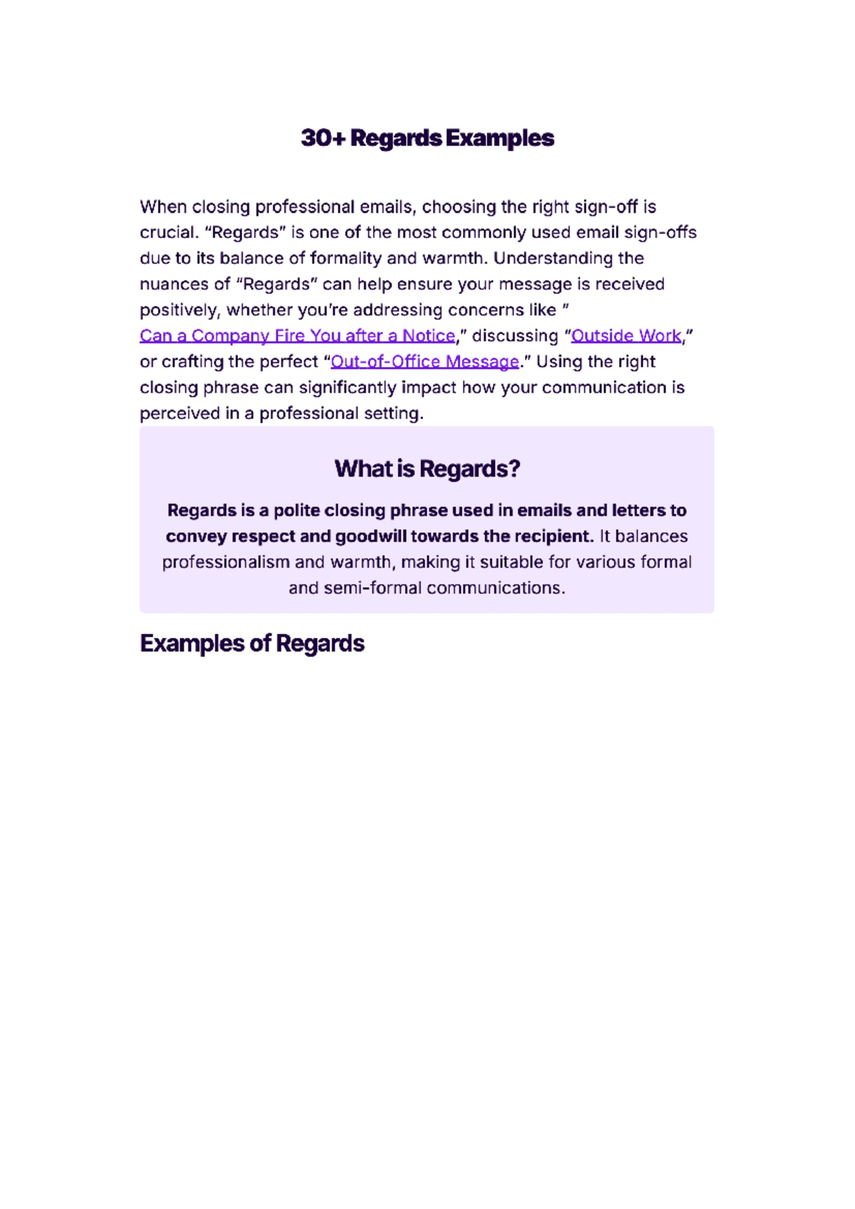Nursing Email Etiquette: Closing with Regards Examples - Studocu
