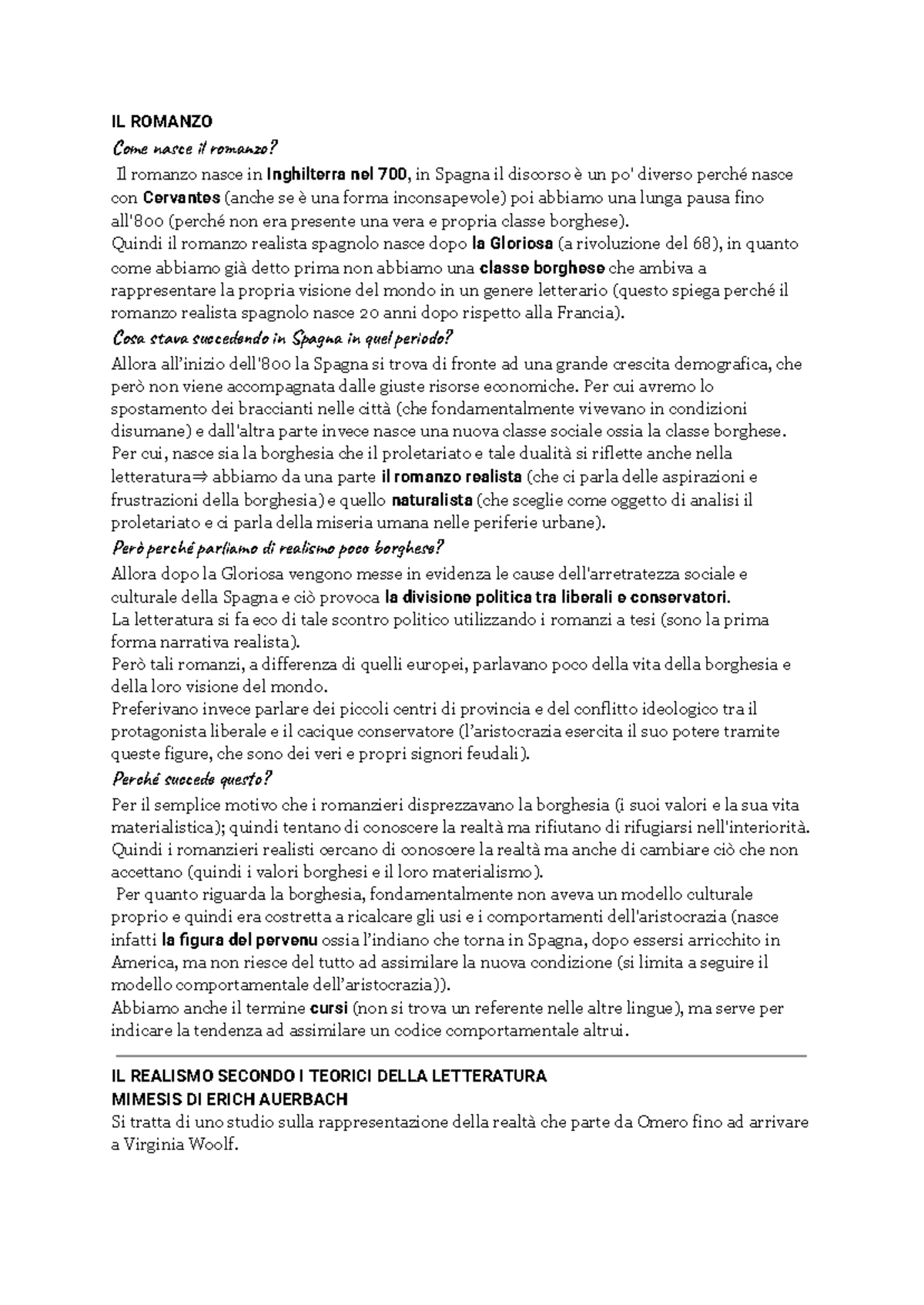 IL ROMANZO REALISTA: Origini e Caratteristiche - Riassunti - Studocu